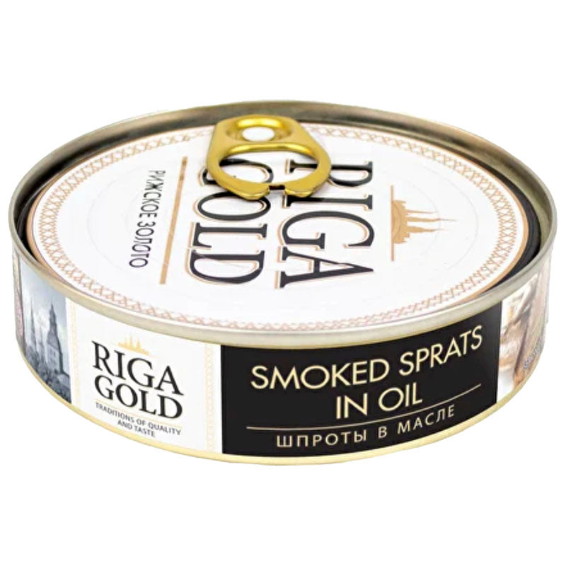 RIGA GOLD Smoked Sprats in Oil 160g – FAST PAK
