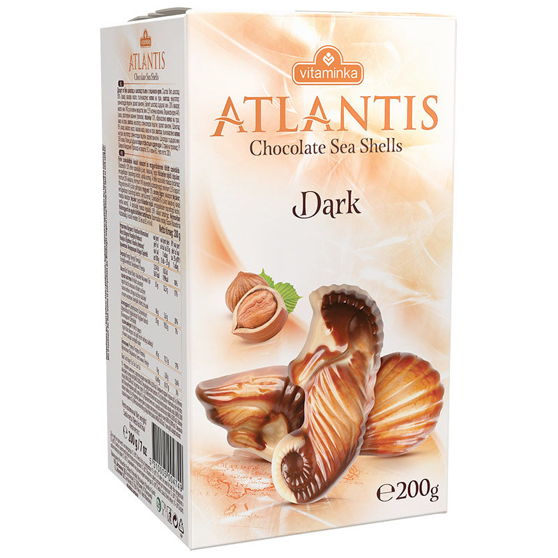 VITAMINKA Atlantis Shells Dark Choc. 200g – FAST PAK