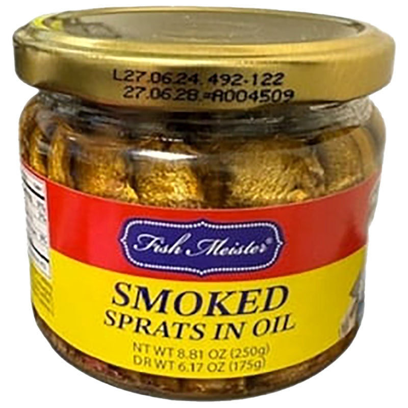 FISH MEISTER Smoked Sprats in Oil (glass) 250g – FAST PAK