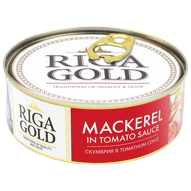 RIGA GOLD Mackerel in Tomato Sauce 240g – FAST PAK