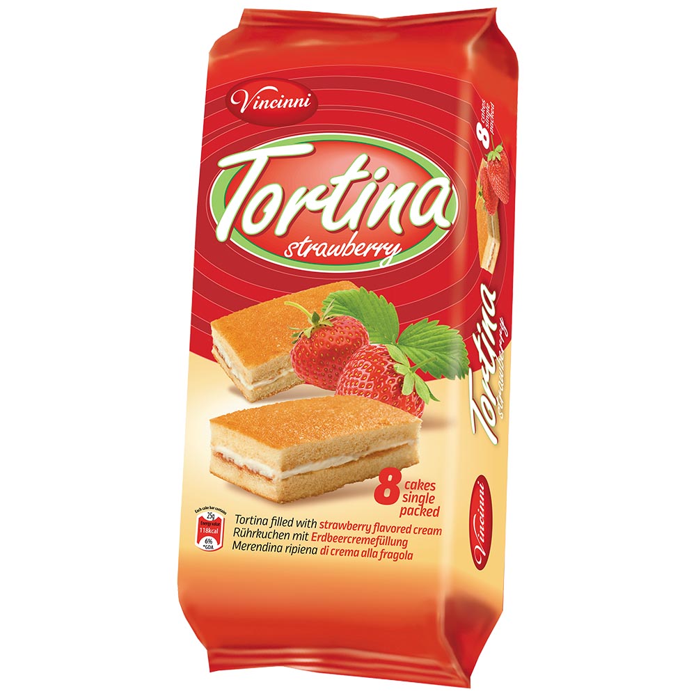 VINCINNI Tortina Strawberry 200g/7oz – FAST PAK