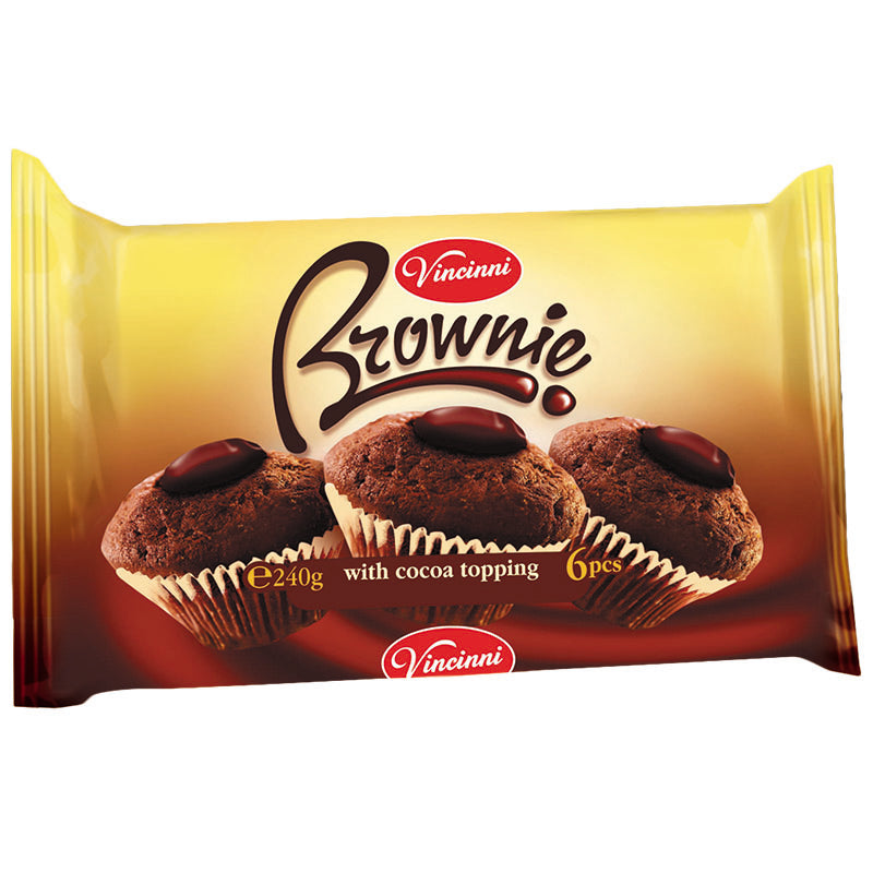 VINCINNI Brownie with Cocoa Topping 240g – FAST PAK