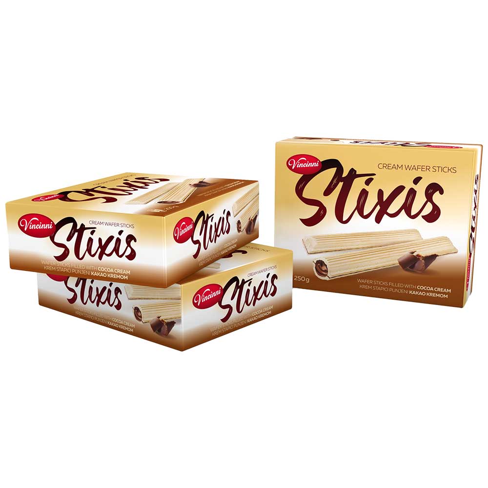 VINCINNI Stixis - Cocoa cream wafer stick - 250g / 8.8oz – FAST PAK