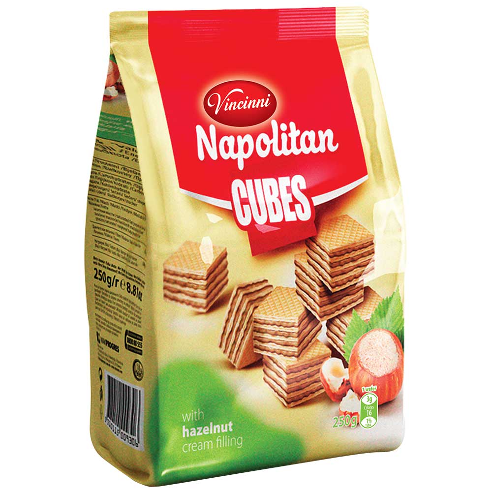 VINCINNI Napolitan Cubes - Hazelnut 250g – FAST PAK