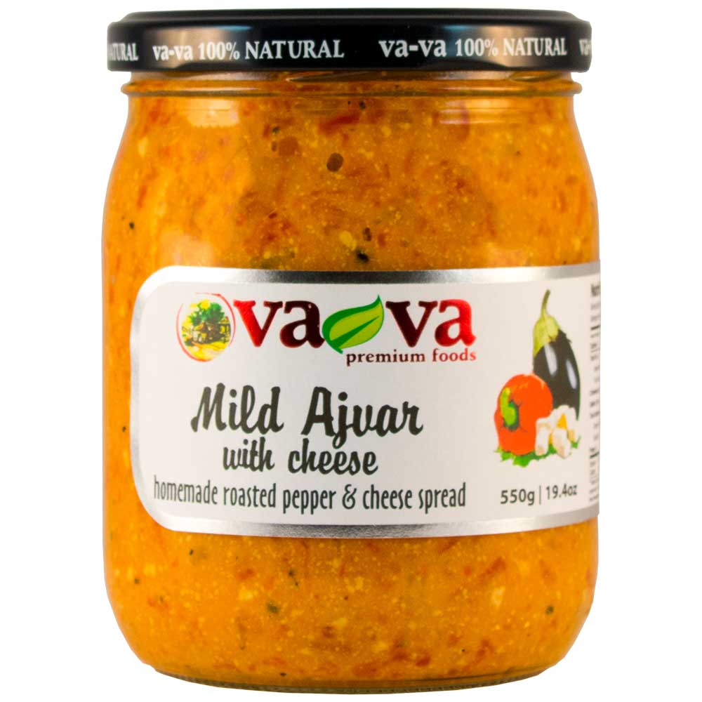 VA-VA Home Made Ajvar Mild /w Cheese Roasted Pepper Spread 520g/19.4oz ...