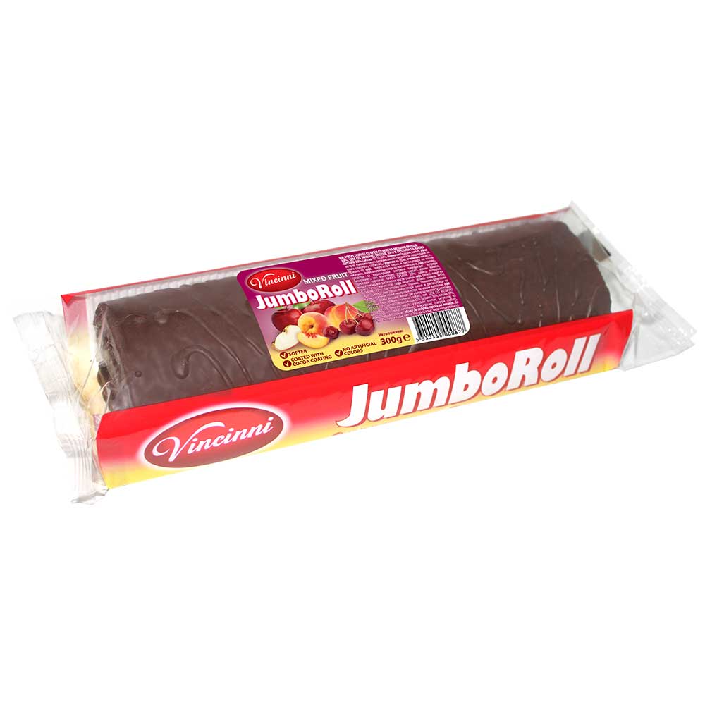 VINCINNI Chocolate Covered Swiss Roll Assorted Fruit 300g/10.5oz – FAST PAK
